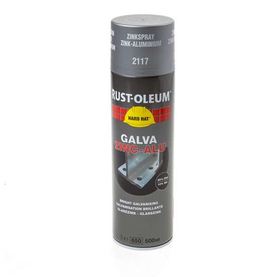 Rust-Oleum Hard Hat zinkprimers galva zinc aluminium 500ml Bouwsales.nl