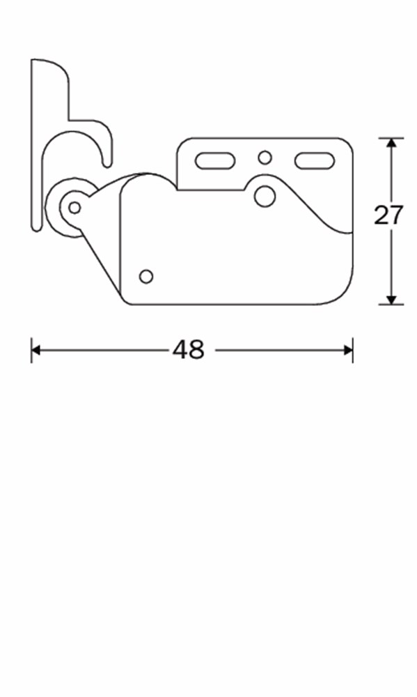 Drukslot Tip latch klein Bouwsales.nl